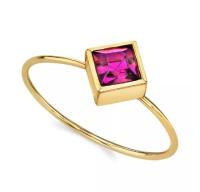China 14K Gold Dipped Cubic Zirconia Crystal Ring OEM Rhinestone Ring for sale