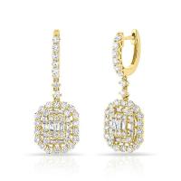 China White CZ Earrings 925 Sterling Silver Classic Style For Engagement And Wedding for sale