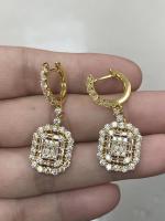 China White CZ Earrings 925 Sterling Silver Classic Style For Engagement And Wedding for sale