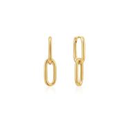 China Wedding Occasion Simple Silver Cable Link Stud Earring 30mm Height Elegant Design for sale