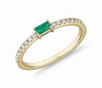 China Fine Jewelry 925 Sterling Silver Ring with Green or White Stones and 18K Gold Plating for sale