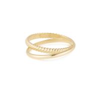 China 18K Gold Plated Handmade Set Flat Band 925 Sterling Silver Rings for Women for sale