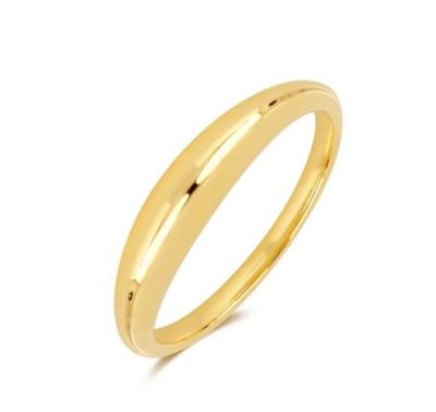 China Flat 18K Gold Plated Boho 925 Sterling Silver Stacking Women's Rings for sale