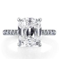 China White CZ 925 Sterling Silver Engagement Ring 18K Gold Plated Baguette Cut for sale