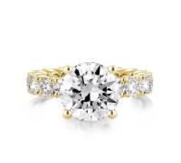 China 18K Gold White Zircon Eternity Band 925 Sterling Silver Engagement Rings for sale