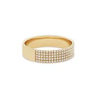 China Micron Pave CZ 18K Gold Plated Gemstone Rings Cigar 925 Sterling Silver for sale