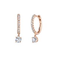 China Cute Style Fashionable Jewelry Crystal Cubic Zirconia Hoop Earrings For Women for sale