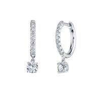 China Cute Style Fashionable Jewelry Crystal Cubic Zirconia Hoop Earrings For Women for sale