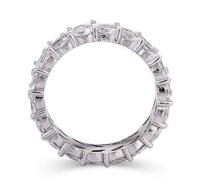 China 925 Sterling Silver Marquise White Gold CZ Eternity Band Rings Express Service DHL for sale