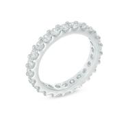 China Gold Plated Classic Italian 925 Sterling Silver Eternity Rings for Girls' Accessories for sale
