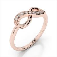 China Handmade Infinity 925 Sterling Silver Women's Rings for sale