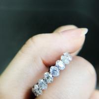 China Clear CZ Oval Eternity Band Ring Jewelry Type Women'S Silver Eternity Ring for sale