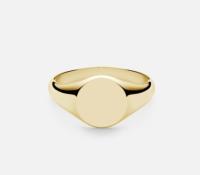 China 18K Gold Plated Customized Engrave Signet 925 Sterling Silver Unisex Fine Jewelry Rings for sale