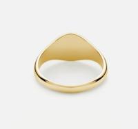China 18K Gold Plated Customized Engrave Signet 925 Sterling Silver Unisex Fine Jewelry Rings for sale