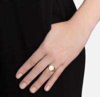 China 18K Gold Plated Customized Engrave Signet 925 Sterling Silver Unisex Fine Jewelry Rings for sale