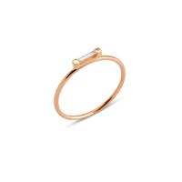 China 925 Sterling Silver Eco Friendly Mini Baguette Rings for Women Real Gold Plated Jewelry for sale