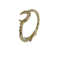 China Men's Fine Sterling Silver 925 Custom Moon Ring with 14k 18k 24K Gold from Brazil 2022 for sale