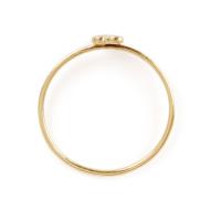 China Delicate Plain Design Heart Ring Real 925 Sterling Silver 18K Gold Plated Tarnish Free for sale