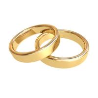 China US Size 5 Custom Design Comfort Fit Gold Plated Plain Silver Wedding Rings for No Stone for sale