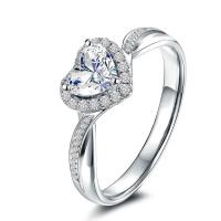 China Heart Delicate Weeding Rings 925 Sterling Silver Jewelry for Women Fashion Accessories for sale