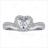China Heart Delicate Weeding Rings 925 Sterling Silver Jewelry for Women Fashion Accessories for sale
