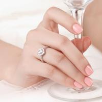 China Brass Creative Heart Shape Clear CZ 925 Sterling Silver Eternity Band Rings For Women Jewelry for sale