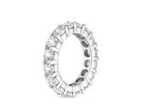 China 925 Sterling Silver Eternity Bands Ring Rhodium Plated Handmade Rings Technic Jewelry for sale