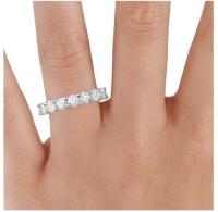China 925 Sterling Silver Eternity Bands Ring Rhodium Plated Handmade Rings Technic Jewelry for sale