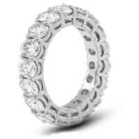 China 925 Sterling Silver 4mm CZ Eternity Band Ring ECO-Friendly Yes Plating Rose Gold for sale
