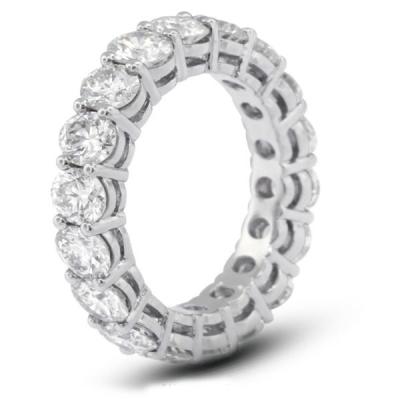 China 925 Sterling Silver 4mm CZ Eternity Band Ring ECO-Friendly Yes Plating Rose Gold for sale