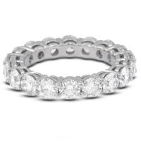China 925 Sterling Silver 4mm CZ Eternity Band Ring ECO-Friendly Yes Plating Rose Gold for sale