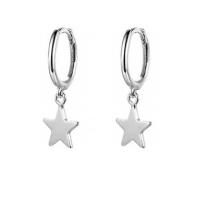 China Brass 14K Gold Star Shaped Hoop Earrings ForWomen Simple Daily Jewelry for sale
