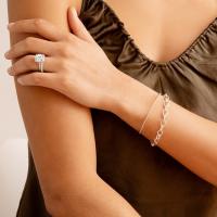 China Chic Style Micro Insert Inlay Technology 925 Sterling Silver White Gold Link Bracelet for sale