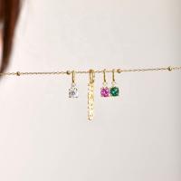 China White CZ 4mm 925 Silver Necklace Female Zircon Stone Necklace Luxury DIY for sale