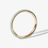 China Pink Enamel 18K Gold Plated Rings Solid 925 Sterling Silver Stacking Rings for sale