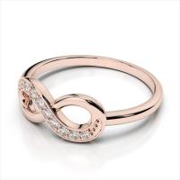 China White CZ Stone Love Infinity Rings in 925 Sterling Silver for Everlasting Romance for sale