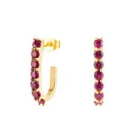 China Trendy 925 Sterling Silver 14k Gold Trendy Bend Stud Earrings For Women Girls Jewelry for sale