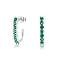 China Trendy 925 Sterling Silver 14k Gold Trendy Bend Stud Earrings For Women Girls Jewelry for sale