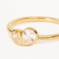 China Minimalist Heart Symbol 925 Sterling Silver Ring with Channel Setting Inlay Technology for sale