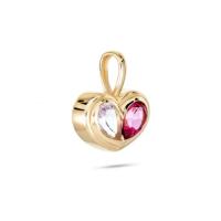 China Valentine Days Gift Colorful Heart Shaped Gemstone Pendant Necklaces For Engagement for sale