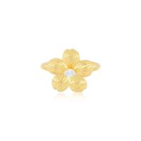 China Forever Flower 18K Gold Plated Oval CZ Women's Ring in 925 Sterling Silver Jewelry for sale