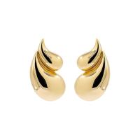 China 2024 Double Teardrop Fashion 18K Gold Plated Earrings and Customized Logo Acceptance for sale