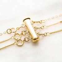China 925 Sterling Silver Jewelry Newest 18K Gold Plated Layered Necklace charms for sale
