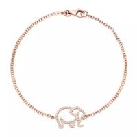 China 925 Sterling Silver Elephant Bracelet With Micro Insert Technology And White Diamond CZ for sale