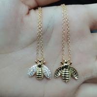 China Fashion 18K Gold Plated Bee Pendant Necklace Handmade By 925 Sterling Silver Jewelry for sale