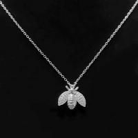 China Fashion 18K Gold Plated Bee Pendant Necklace Handmade By 925 Sterling Silver Jewelry for sale