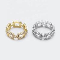 China Customized Chain Rings Clear CZ Real Sterling Silver 925 Jewellery for Women and Men for sale