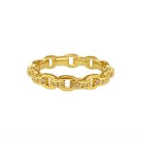 China Curb Link Chain 18K Gold Delicate Individual Super Fairy 925 Sterling Silver Ring for sale