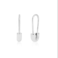 China 925 Sterling Silver Women's Fashion Pin Earrings adorned with Blue Enamel Drop Finish for sale