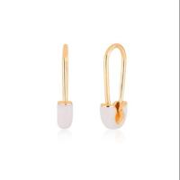 China 925 Sterling Silver Women's Fashion Pin Earrings adorned with Blue Enamel Drop Finish for sale